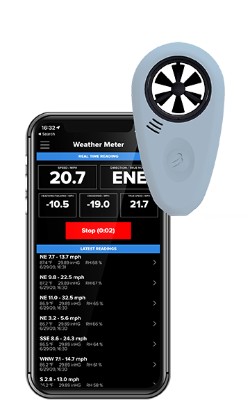WeatherFlow Wireless Bluetooth Wind Meter – 30 Noeuds